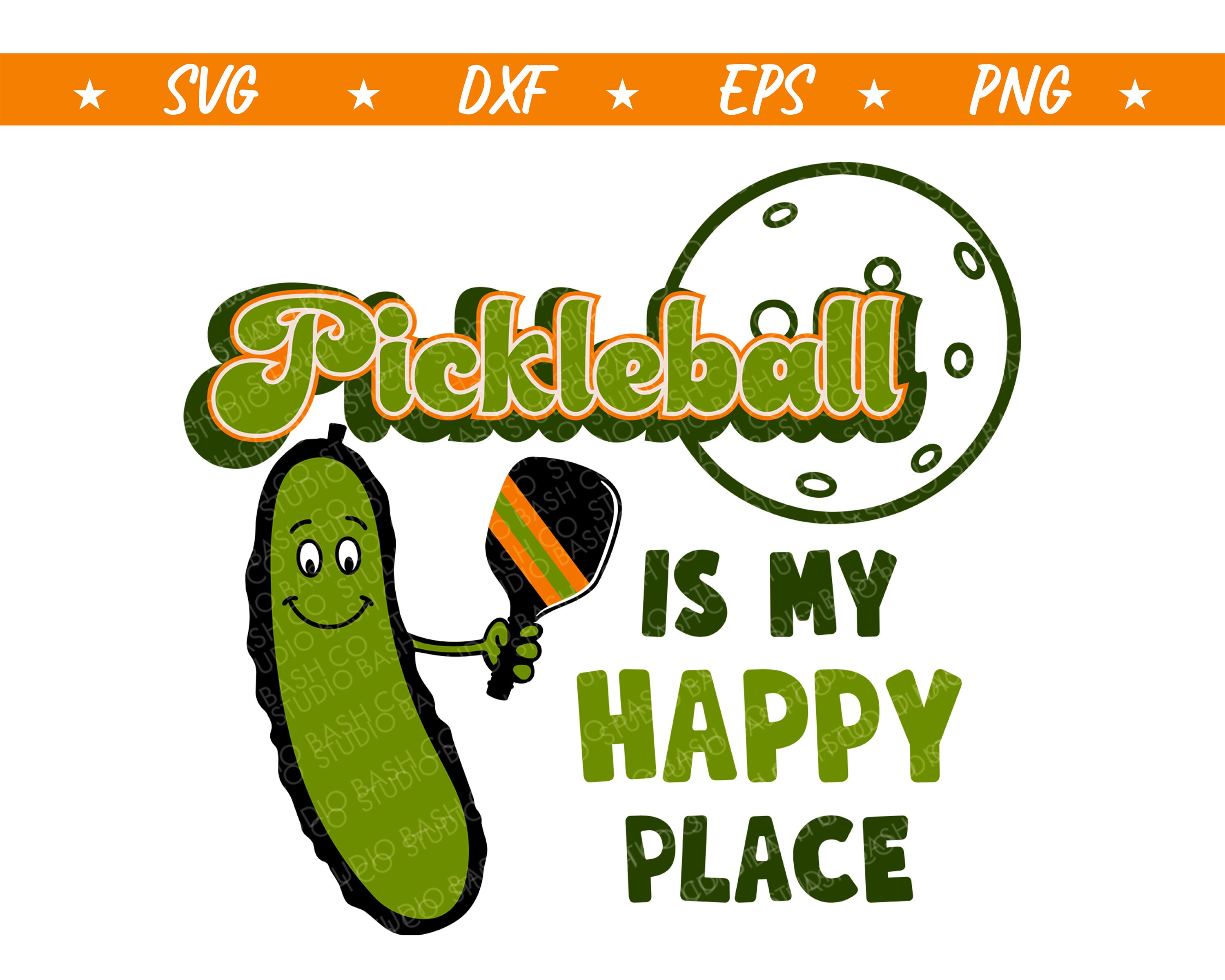 Pickleball is My Happy Place SVG Design Instant Download for - Etsy