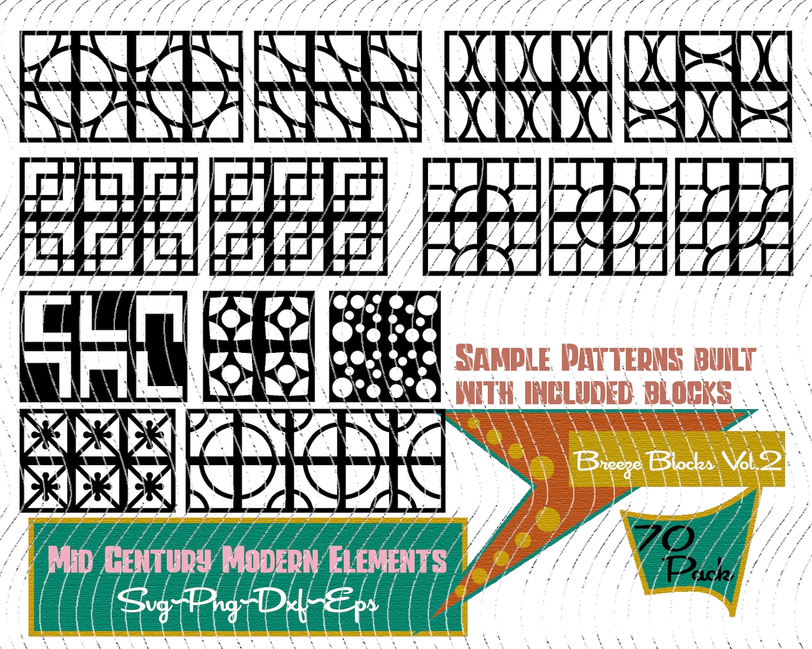 Breeze Blocks Vol. 2 Mid-century Modern 70 Design Breeze Block Patterns ...