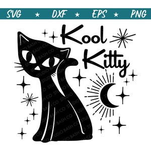 Mid-century Modern "kool Kitty" Cat SVG Design - Etsy