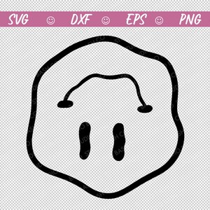 Smiley Face Svg, Happy Face Svg, Wavey Smiley Face, Trippy Smiley Face ...