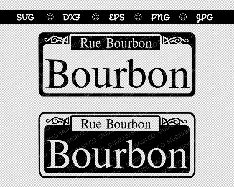 Mardi Gras Bourbon St. Sign SVG - Perfect for Festive DIY Projects - Etsy