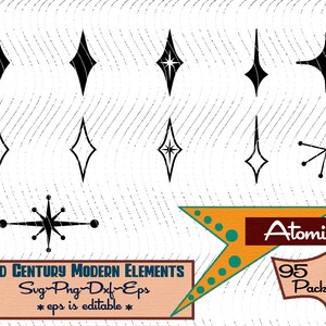 Atomic Designs Mid-century Modern 95 Design Elements Retro - Etsy