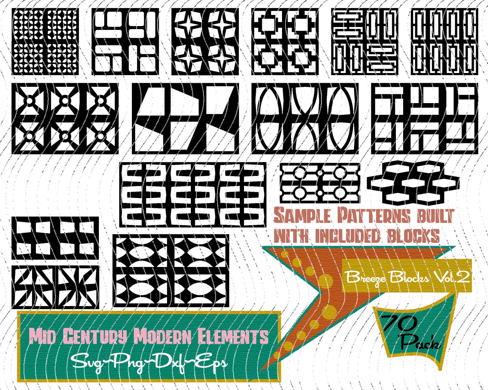 Breeze Blocks Vol. 2 | Mid-century Modern 70 Design - Breeze Block ...