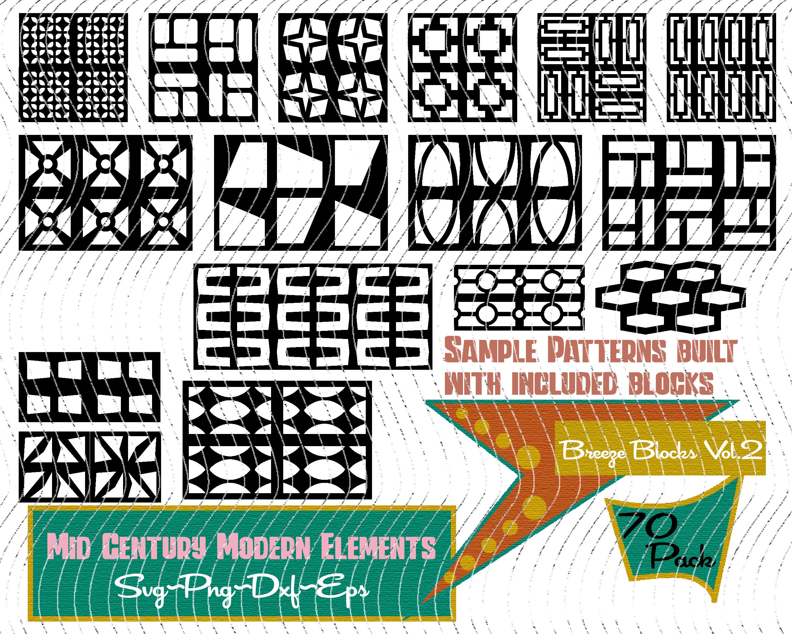 Breeze Blocks Vol. 2 | Mid-century Modern 70 Design - Breeze Block ...