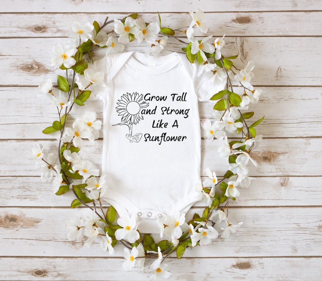 Grow Tall and Strong Like a Sunflower, Hand Drawn Style, SVG, EPS, PNG ...