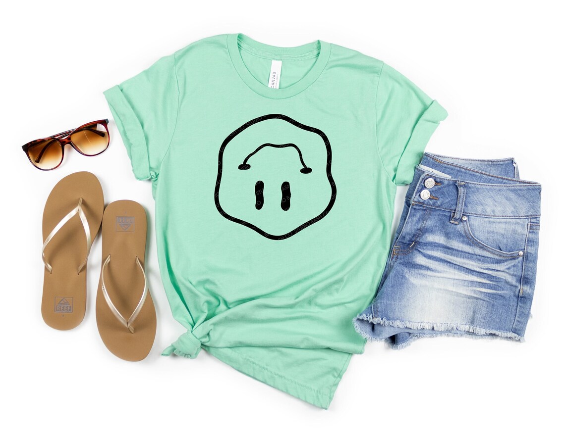 Smiley Face Svg, Happy Face Svg, Wavey Smiley Face, Trippy Smiley Face ...