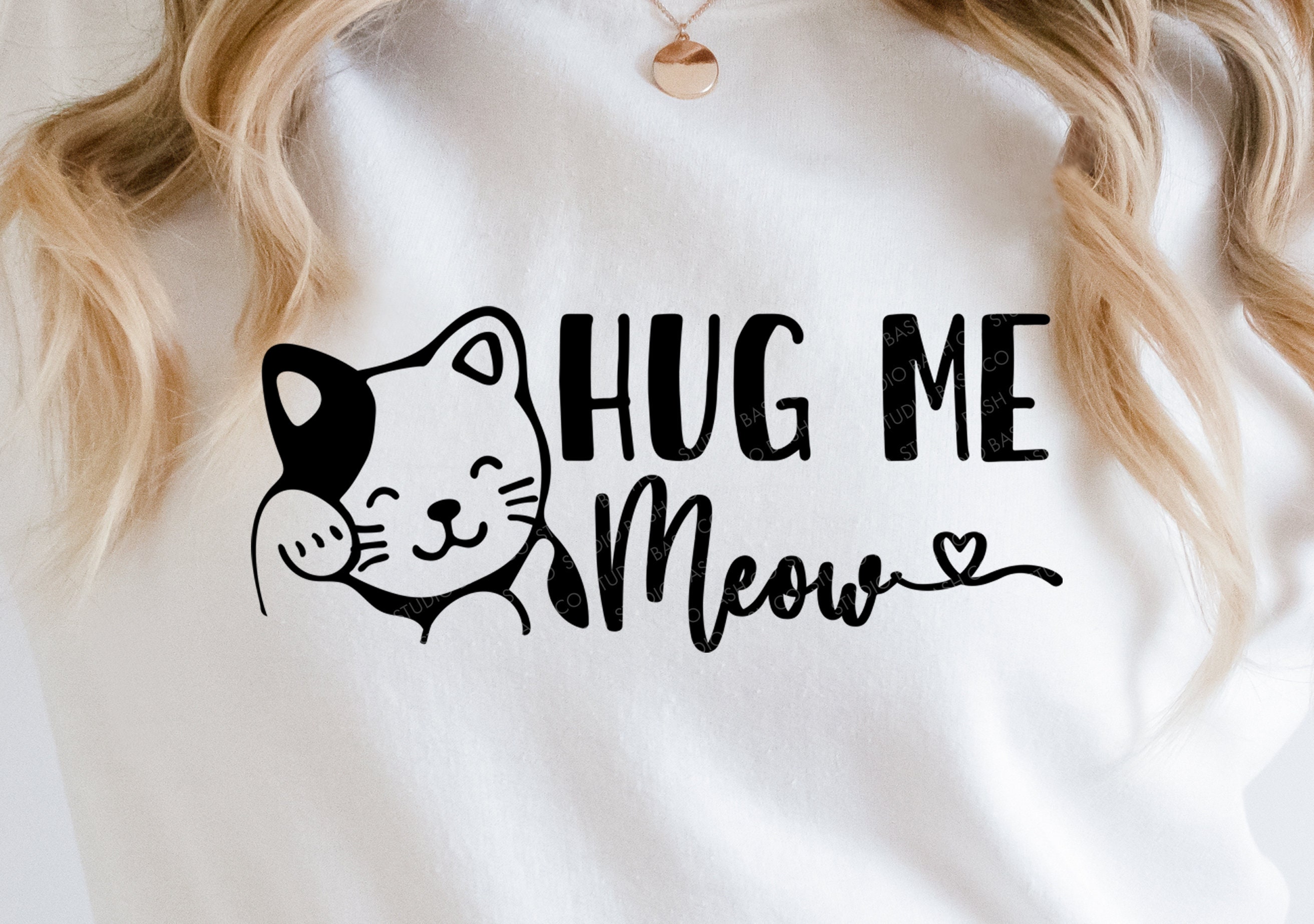 Hug Me Meow Svg, Cat Svg, Meow Svg, Cute Cat SVG, EPS, PNG, Dxf Digital ...