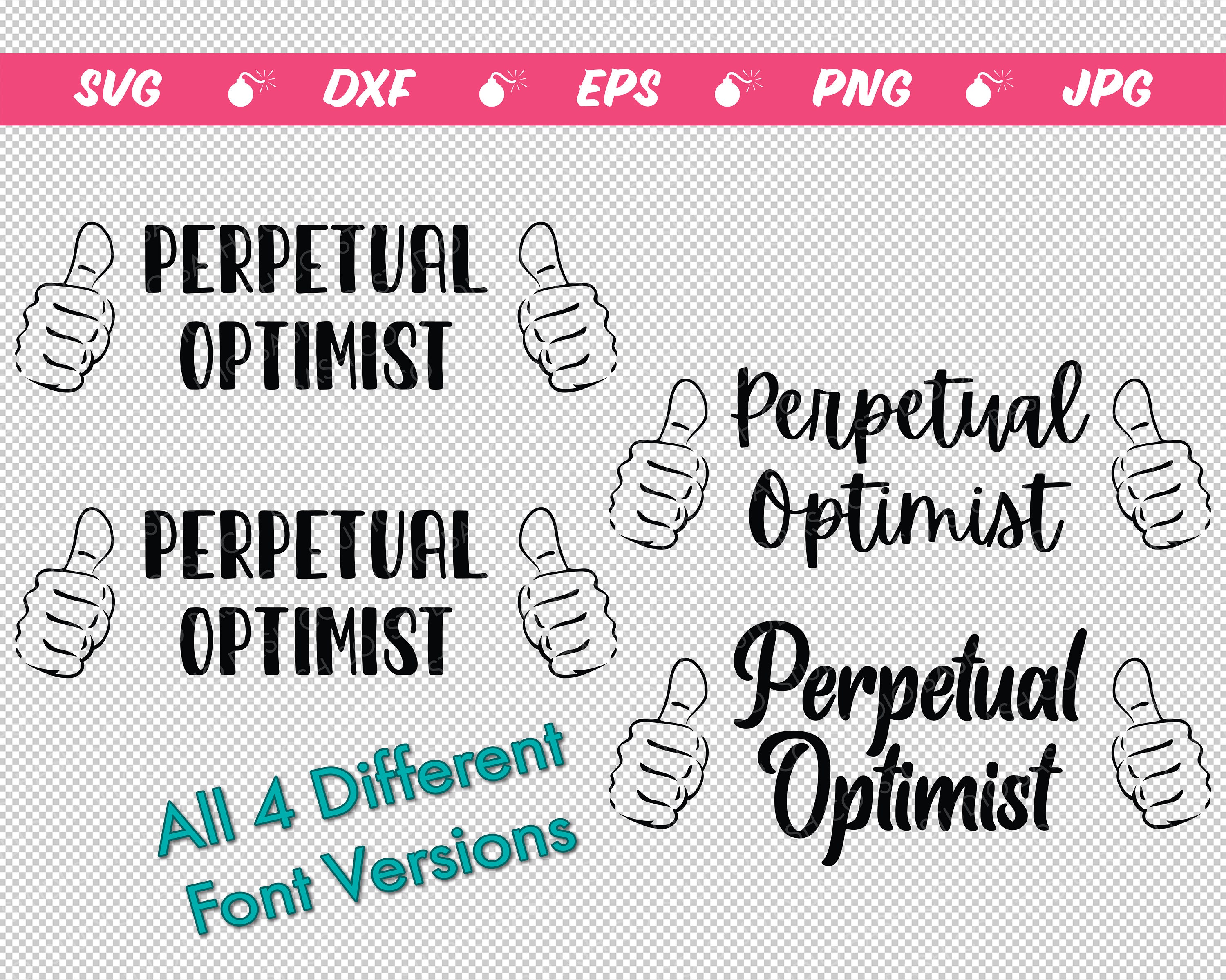 Perpetual Optimist SVG Design - Spread Positivity and Smile - Etsy