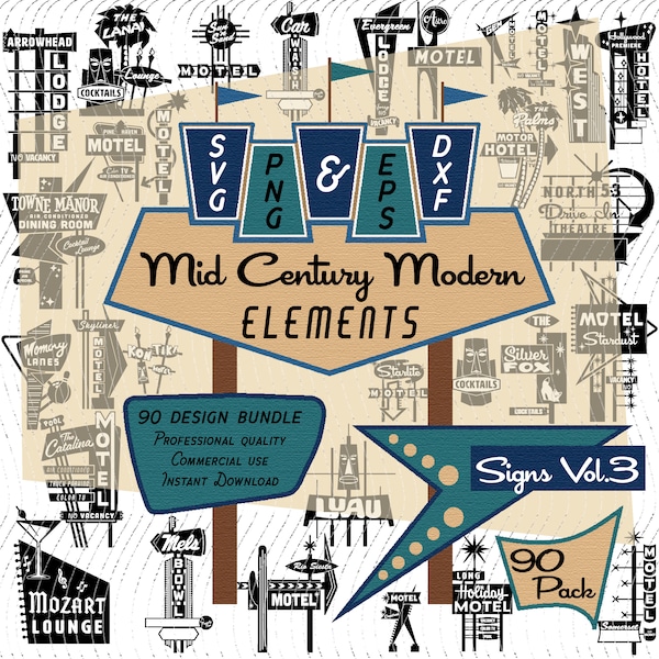 Mid Century Sign - Etsy