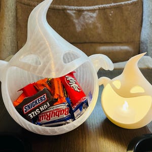 Spooky Ghost Candy Bowl Tealight Holder Decor Halloween - Etsy