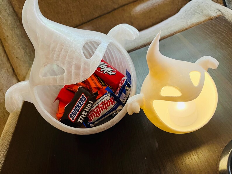 Spooky Ghost Candy Bowl Tealight Holder Decor Halloween - Etsy