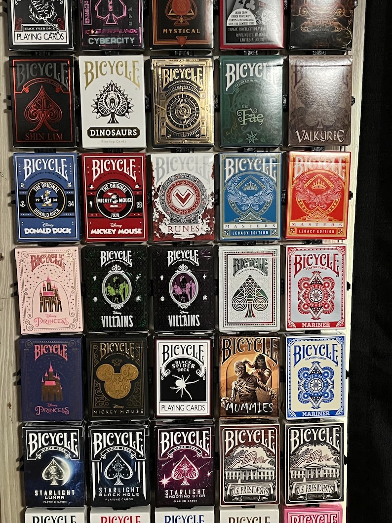 Wall-mounted Playing Card Deck Modular Organizer Display for Collectors ...