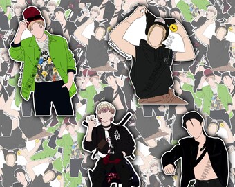 FELIX SKZ Stray Kids Hand Stickers Matte Waterproof Vinyl Kpop Stickers ...