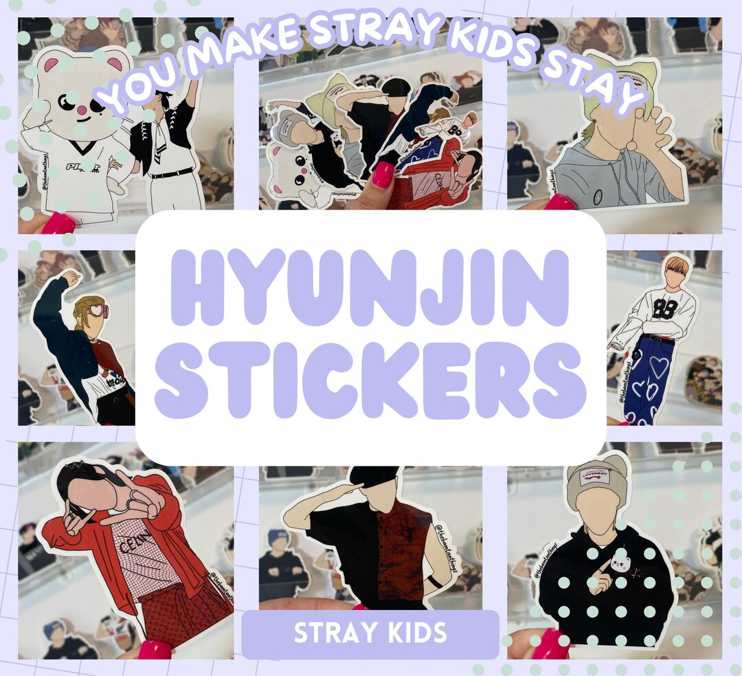 Hyunjin Stray Kids Sticker SKZ Sticker Kpop Stickers Weatherproof ...