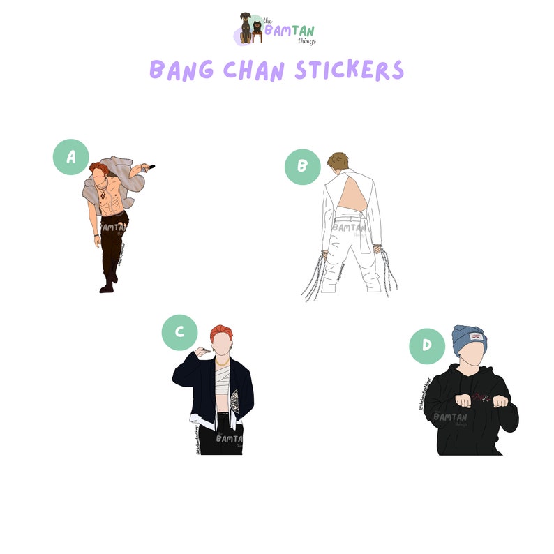 Bang Chan Stray Kids Sticker SKZ Sticker Kpop Stickers - Etsy