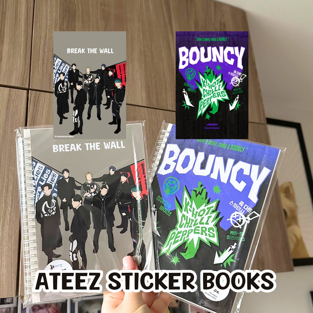 ATEEZ Sticker Book Reusable Sticker Books Cute Sticker Book K-pop ...