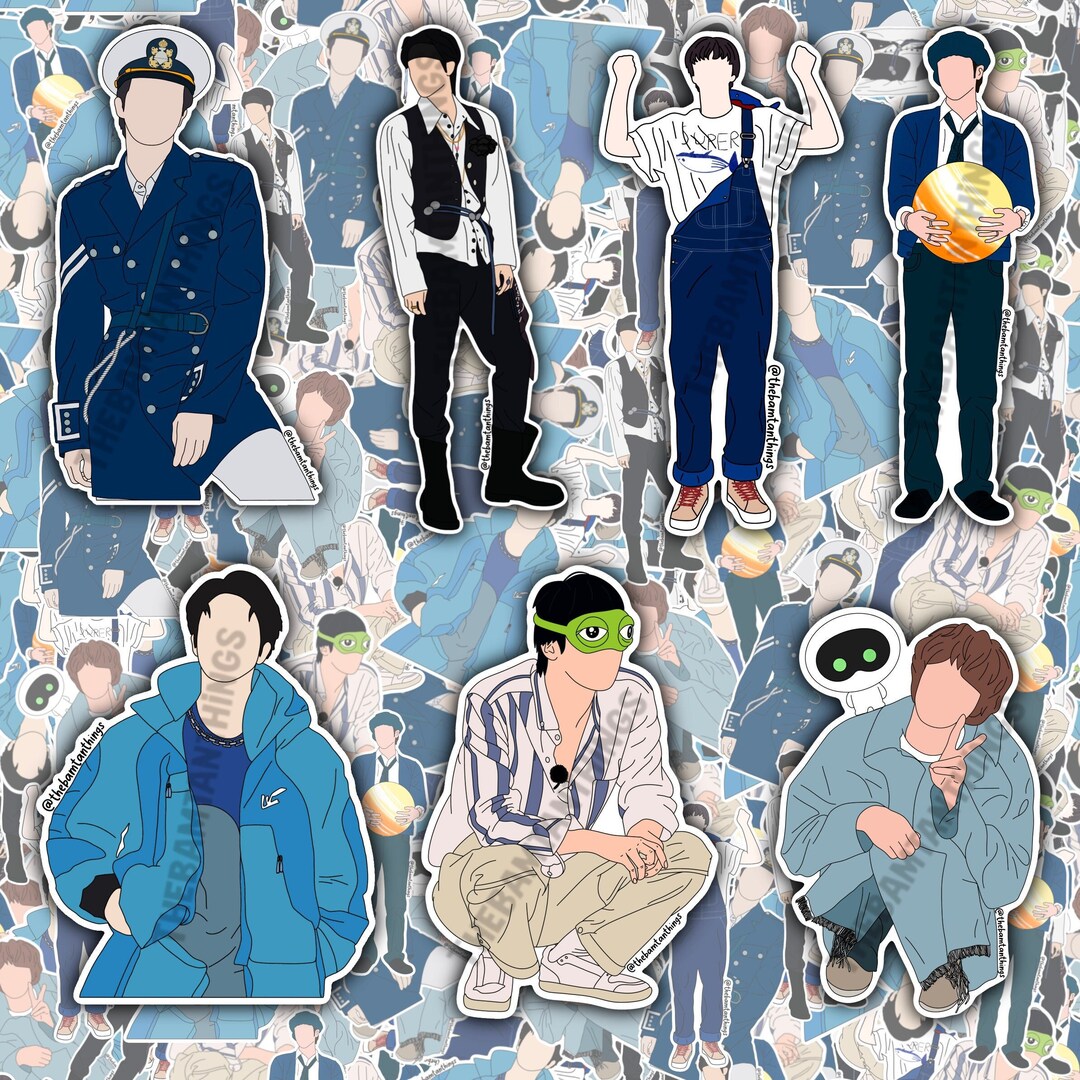 Jin BTS Sticker Kim Seok-jin Sticker Kpop Stickers Planner,bullet ...