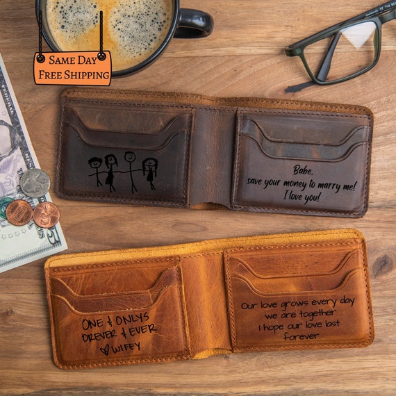 Minimalist Slim Bifold Wallet Thin Wallet Thin Man Card - Etsy