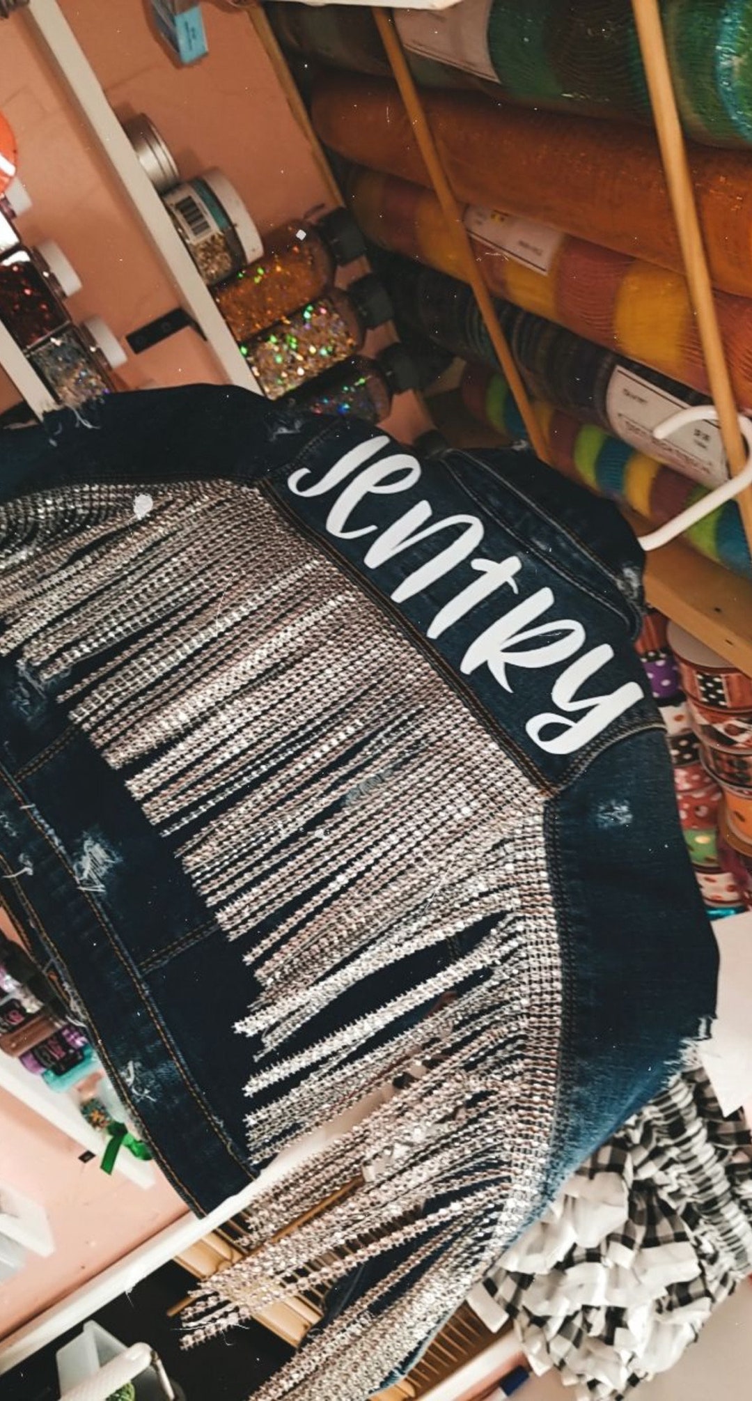 Distressed Denim Fringe Jacket - Etsy