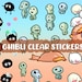 Cute Anime Chibi Clear Transparent Stickers - Etsy