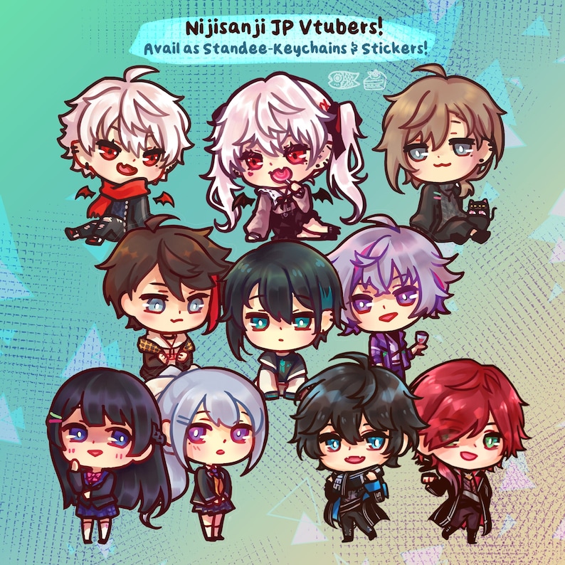 Standee Keychains Nijisanji JP Vtuber Acrylic Charms - Etsy