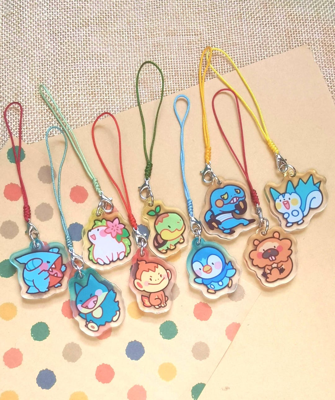 Gen 4 Pokes Phone Charm Mini Keychain - Etsy