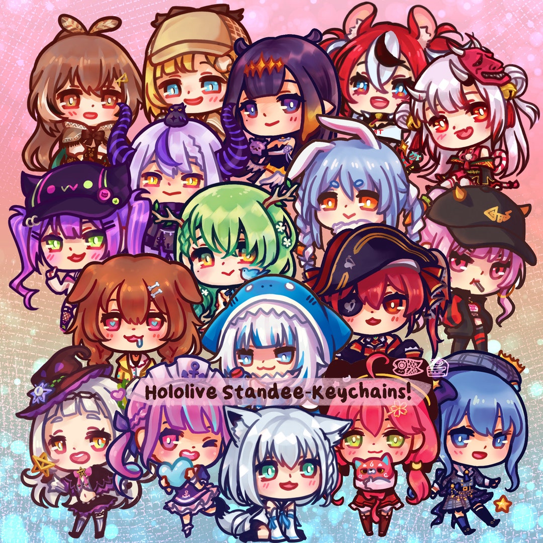 Standee Hololive EN JP Vtuber Acrylic Charms Keychain - Etsy UK