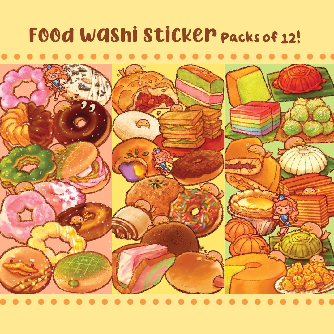 Washi Sticker Packs Singapore Bread Kueh - Etsy