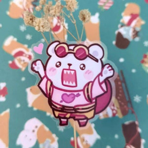 Cute Anime Chibi Clear Transparent Glossy Stickers - Etsy