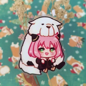 Transparent Anime Stickers | Bocchi Anya Power Chopper Kiki Shin-chan ...