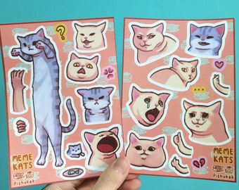 Cat Meme Sticker | Etsy