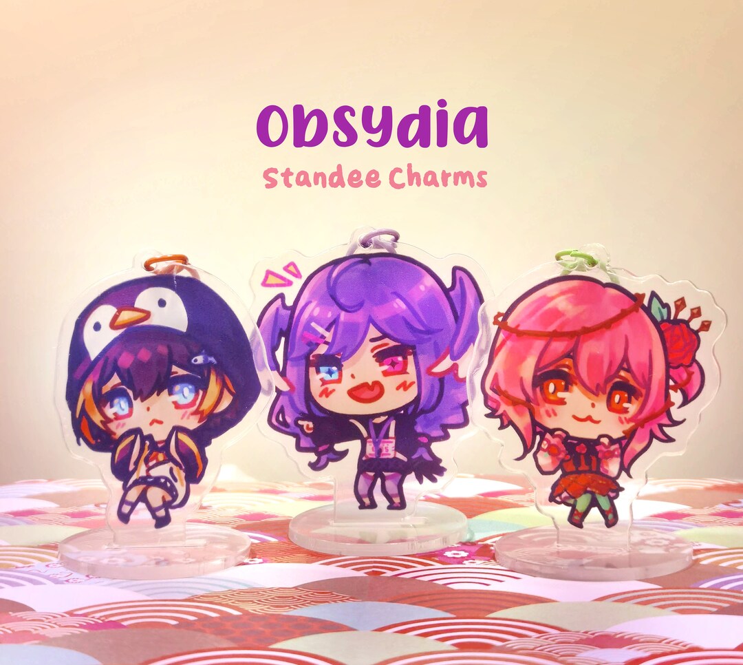 Obsydia Standee Keychains Nijisanji EN Girls Vtuber Acrylic Charms - Etsy