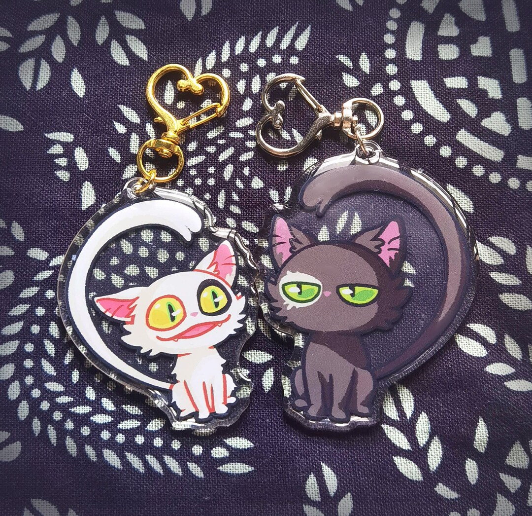 Suzume Cats Couple Epoxy Charms Transparent Sticker Daijin Sadaijin - Etsy