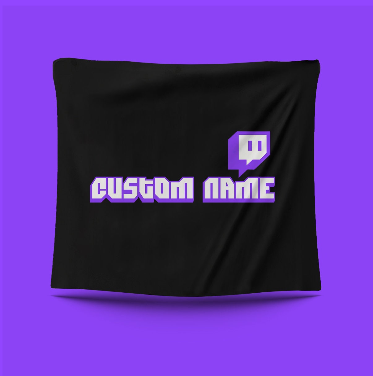 Custom Twitch Channel Logo Wall Tapestries Twitch Tv - Etsy