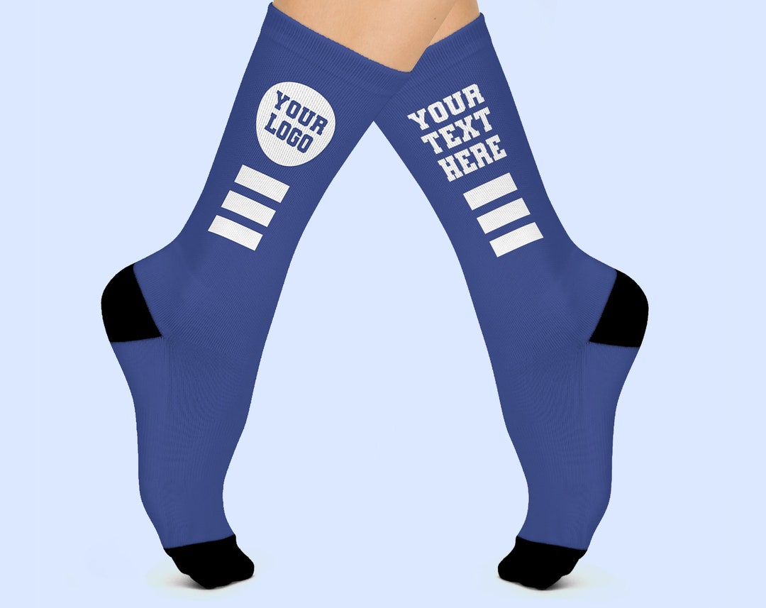 Custom Logo on Socks, Personalized Text Socks for Him With Your Own ...