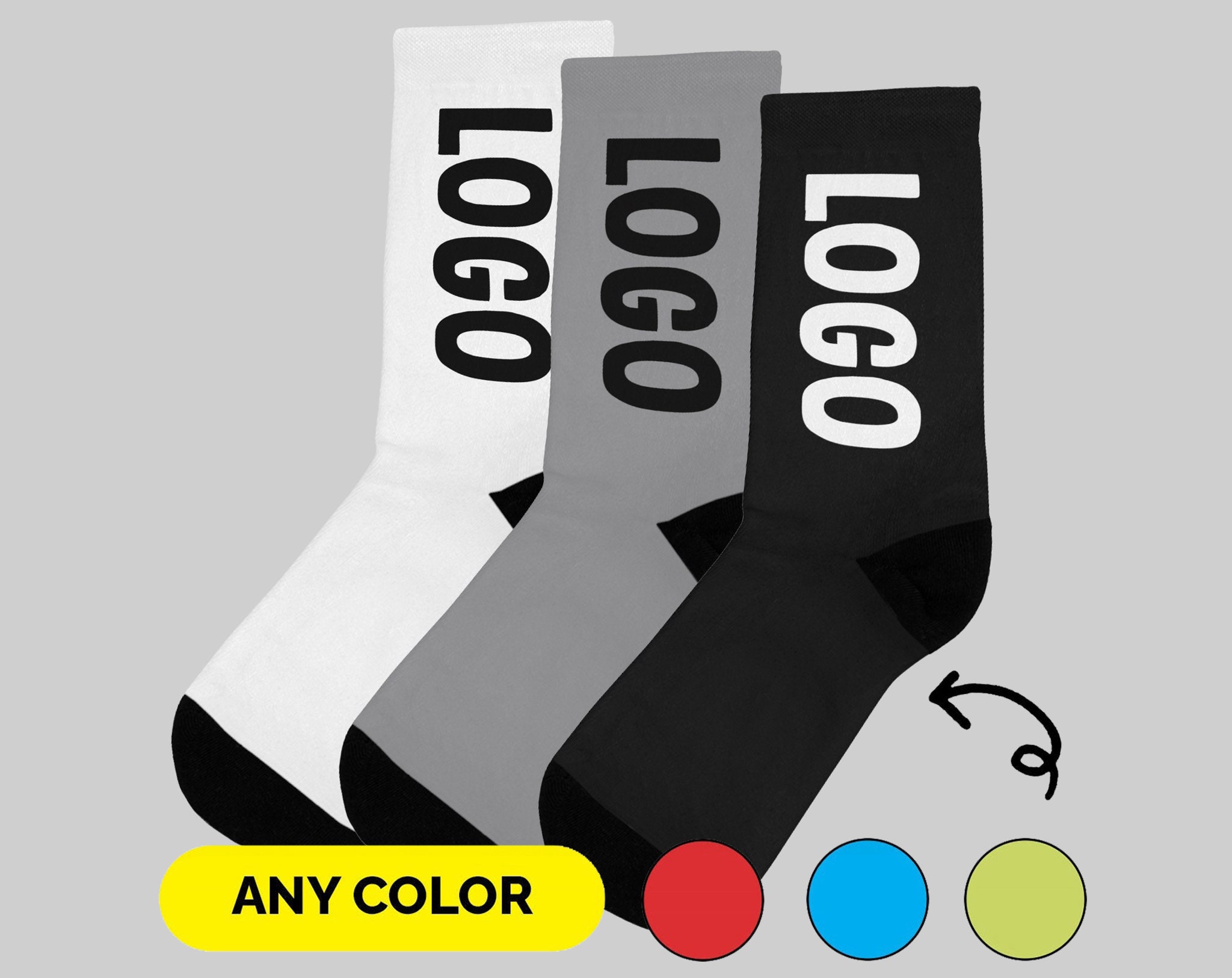 Custom Text/image/logo on Socks, Customizable Branded Socks for Company ...