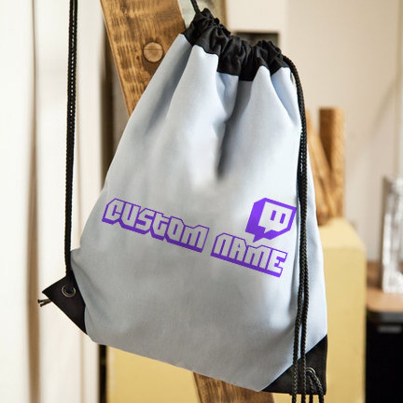 Custom Twitch Channel Bag, Personalized Twitch Username Bag, Customized ...