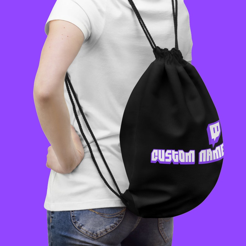 Custom Twitch Channel Bag, Personalized Twitch Username Bag, Customized ...