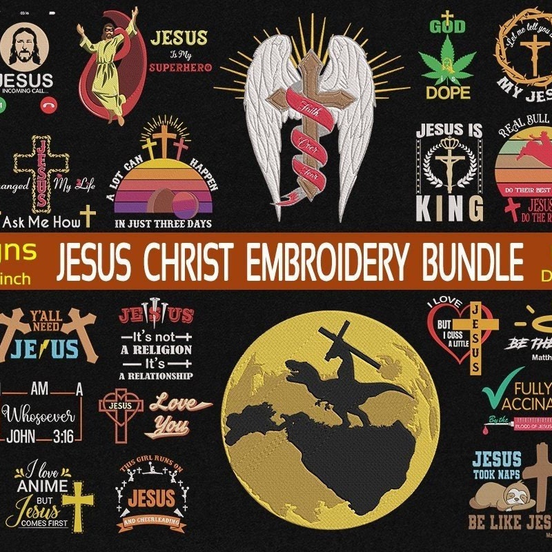 Christian Embroidery Designs - Etsy