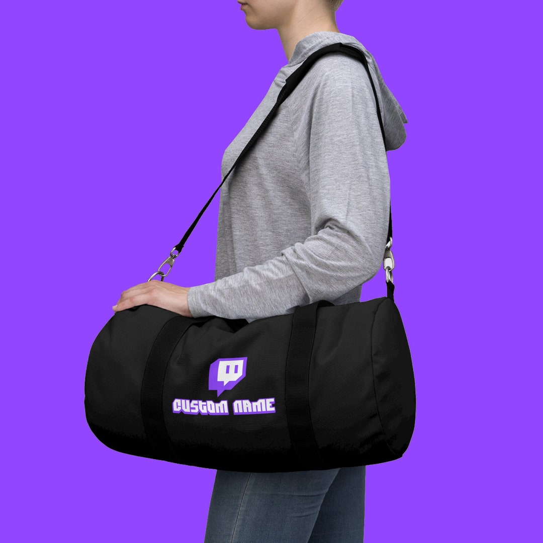 Custom Twitch Channel Logo Duffle Bag, Twitch Tv Bag, Personalized ...