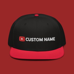 Custom Youtube Channel Name Embroidery Hat, Customized Youtube Logo ...