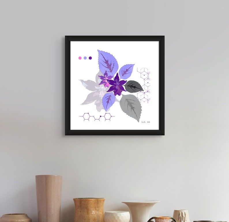 Seductive Purple Orchids: Gray and Lilac Coleus Leaves With Subtle ...