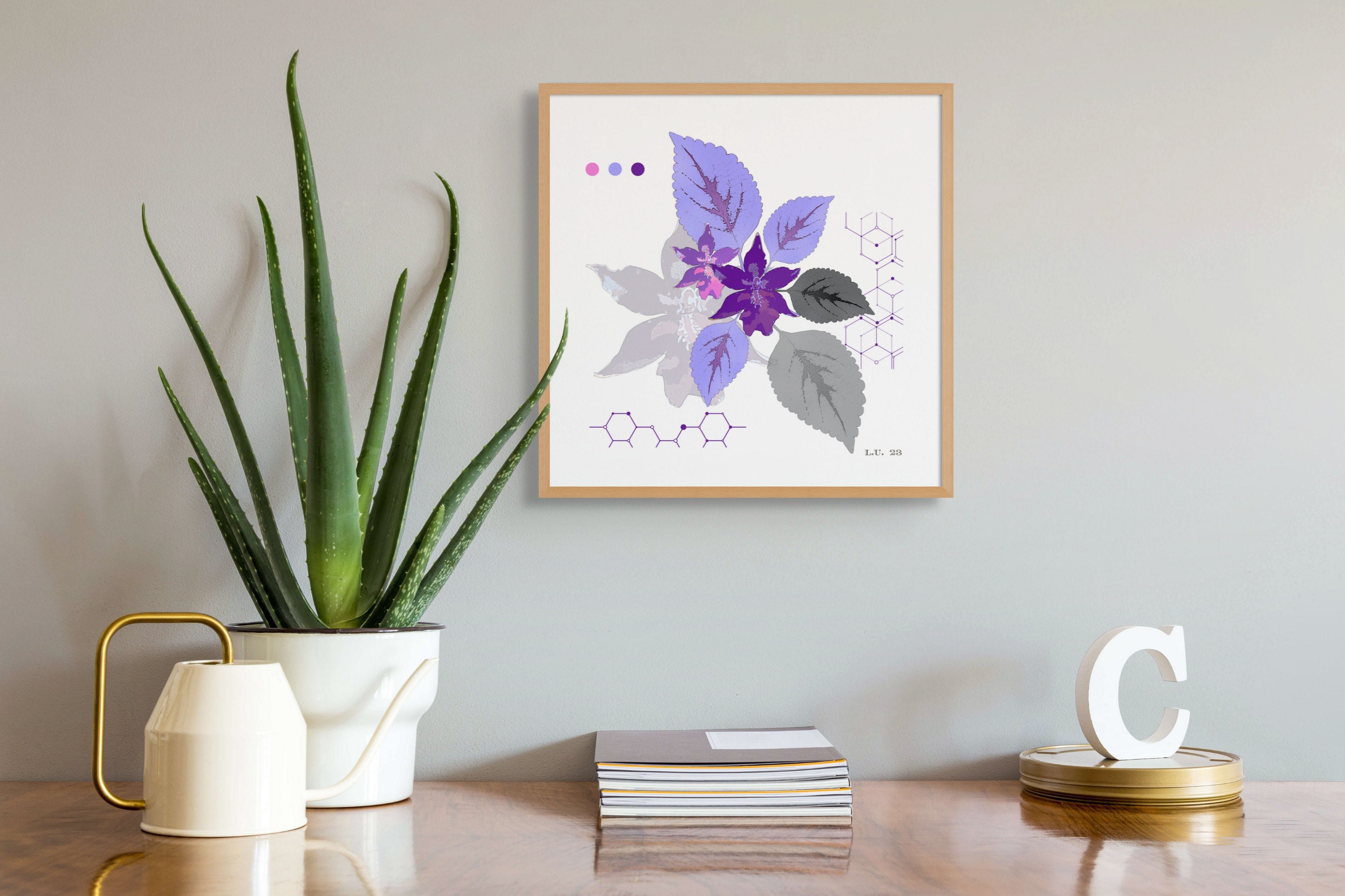 Seductive Purple Orchids: Gray and Lilac Coleus Leaves With Subtle ...