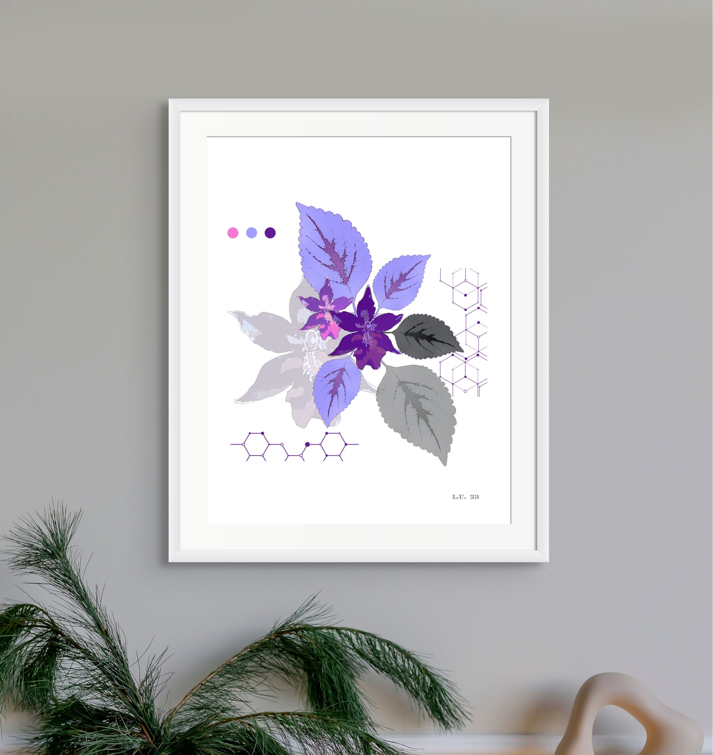Seductive Purple Orchids: Gray and Lilac Coleus Leaves With Subtle Geometric Patterns ...