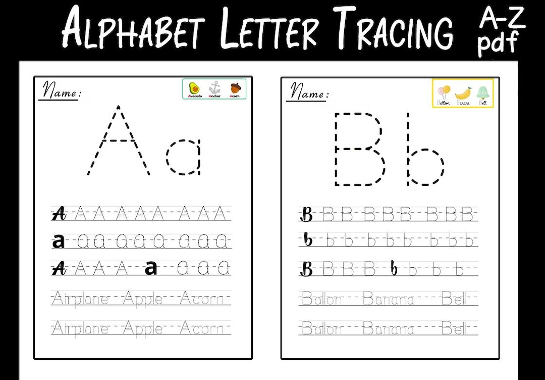 Kids Alphabet Tracing Workbook ABC Letter Practice for Toddlers ...