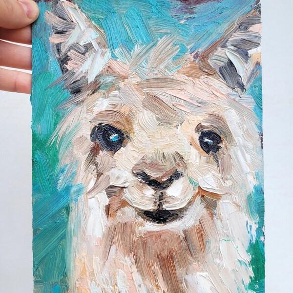 Llama Painting - Etsy