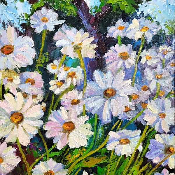 Daisy Painting - Etsy