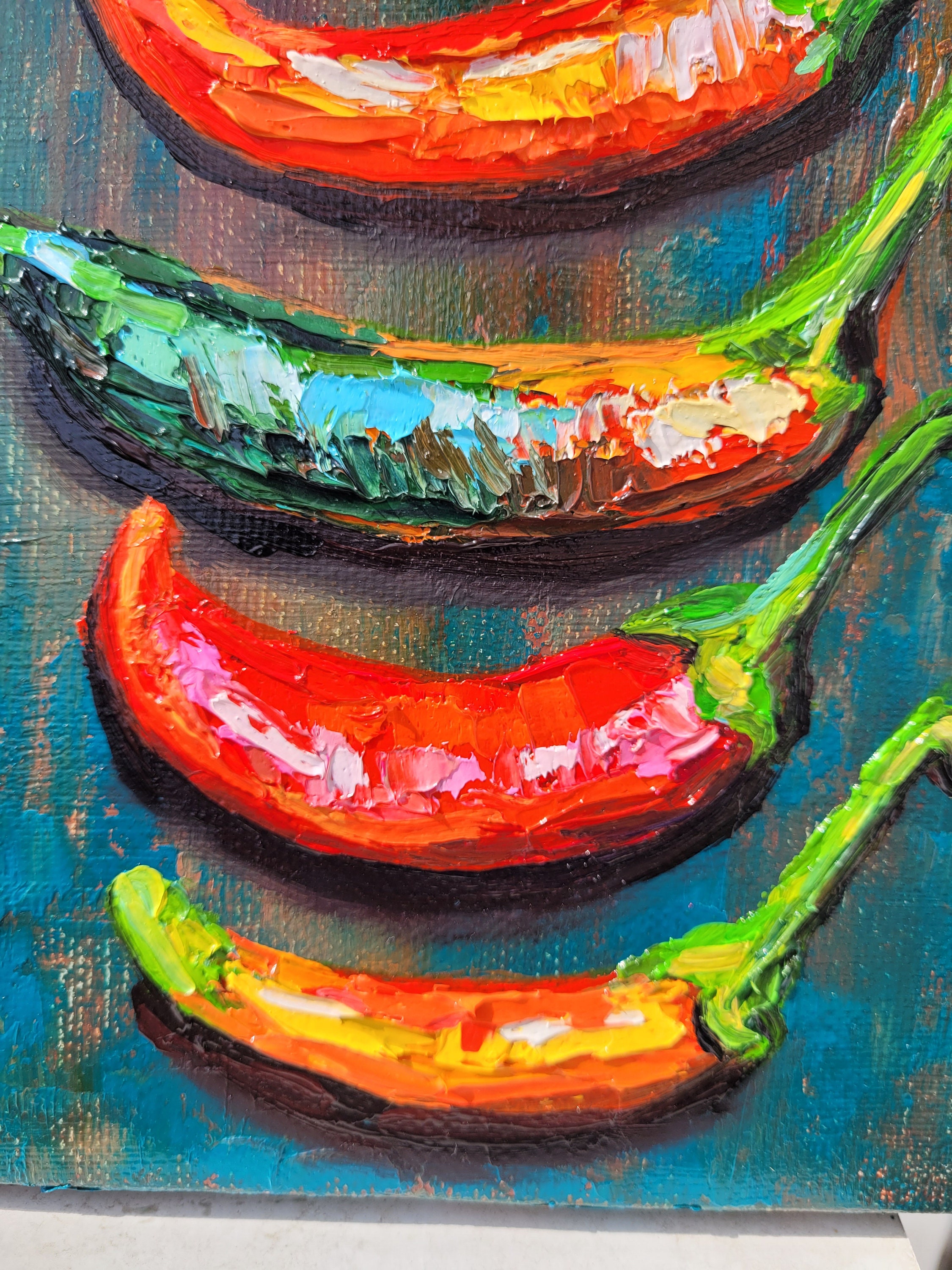 Chili Pepper Painting Vegetable Painting Original Oil Painting on ...