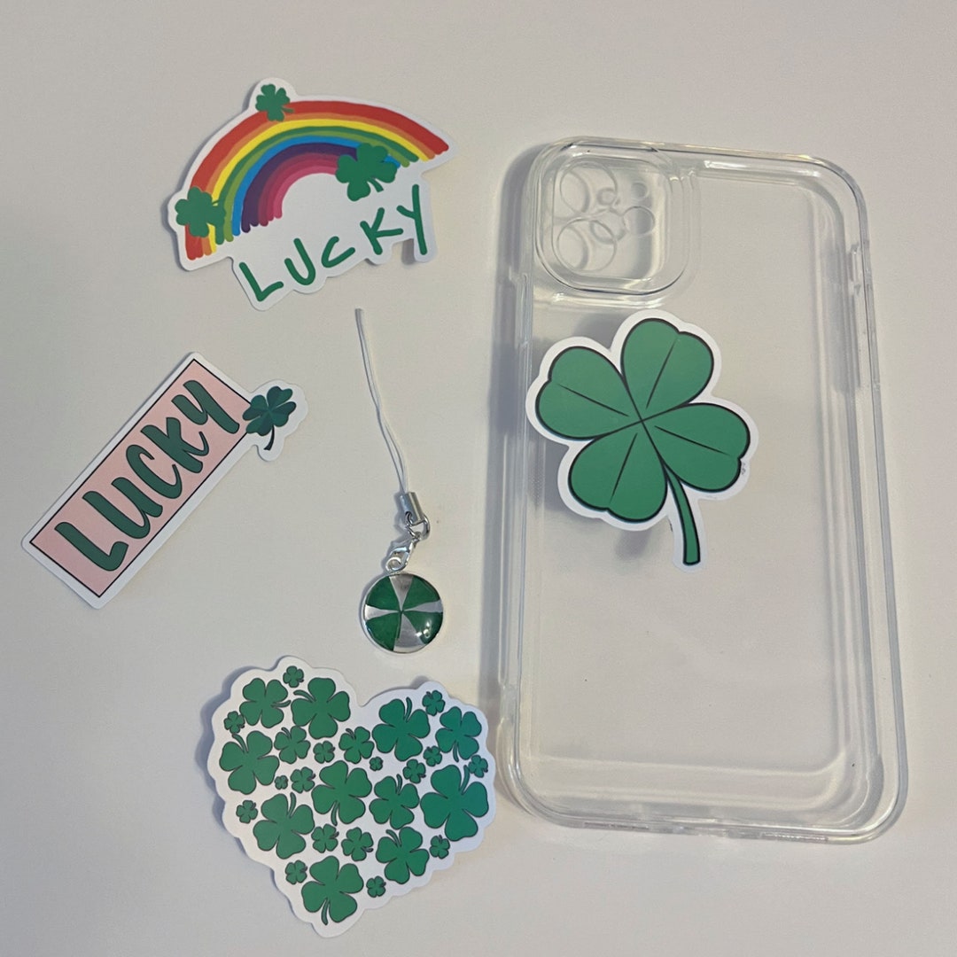 Handmade Real Clover Phone Charm,multiple Four Leaf Clover Sticker ...