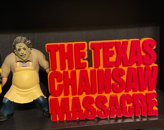 Texas Chainsaw Massacre Sign / Leatherface Logo / Bookcase Display ...